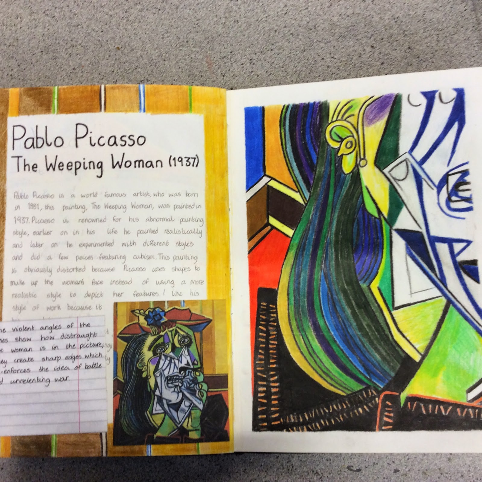 Art - Year 10 Blog: Examples of artist study pages
